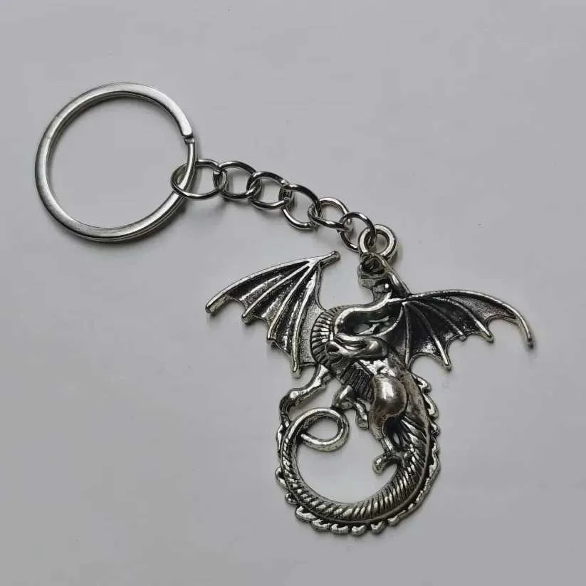 Cool Keychains: Flying Dragon & Dragon Metal Keychain Gothic Punk Movie ...