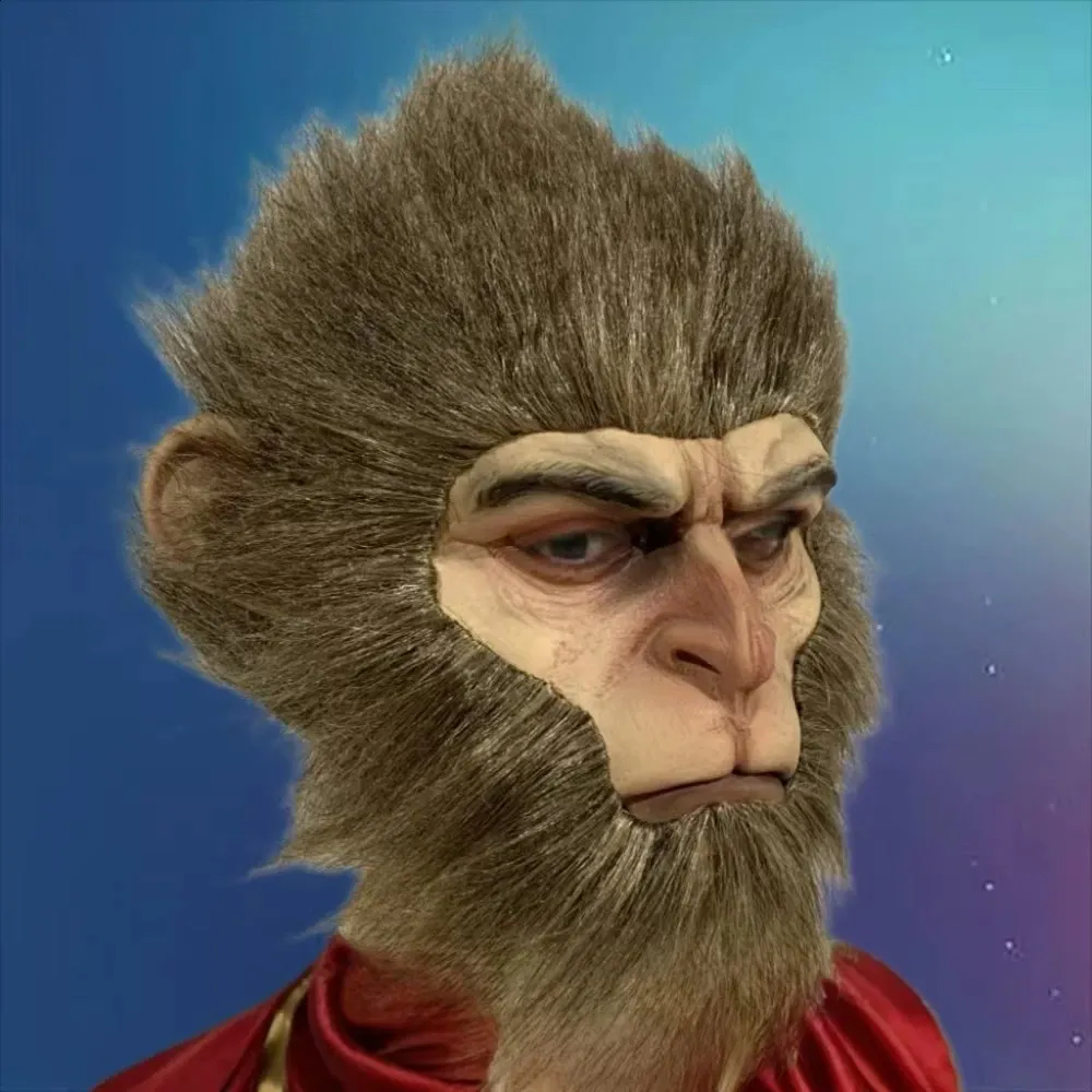 Halloween Mask Latex Full Face Horror Monkey Head Cosplay Mask, Scary ...