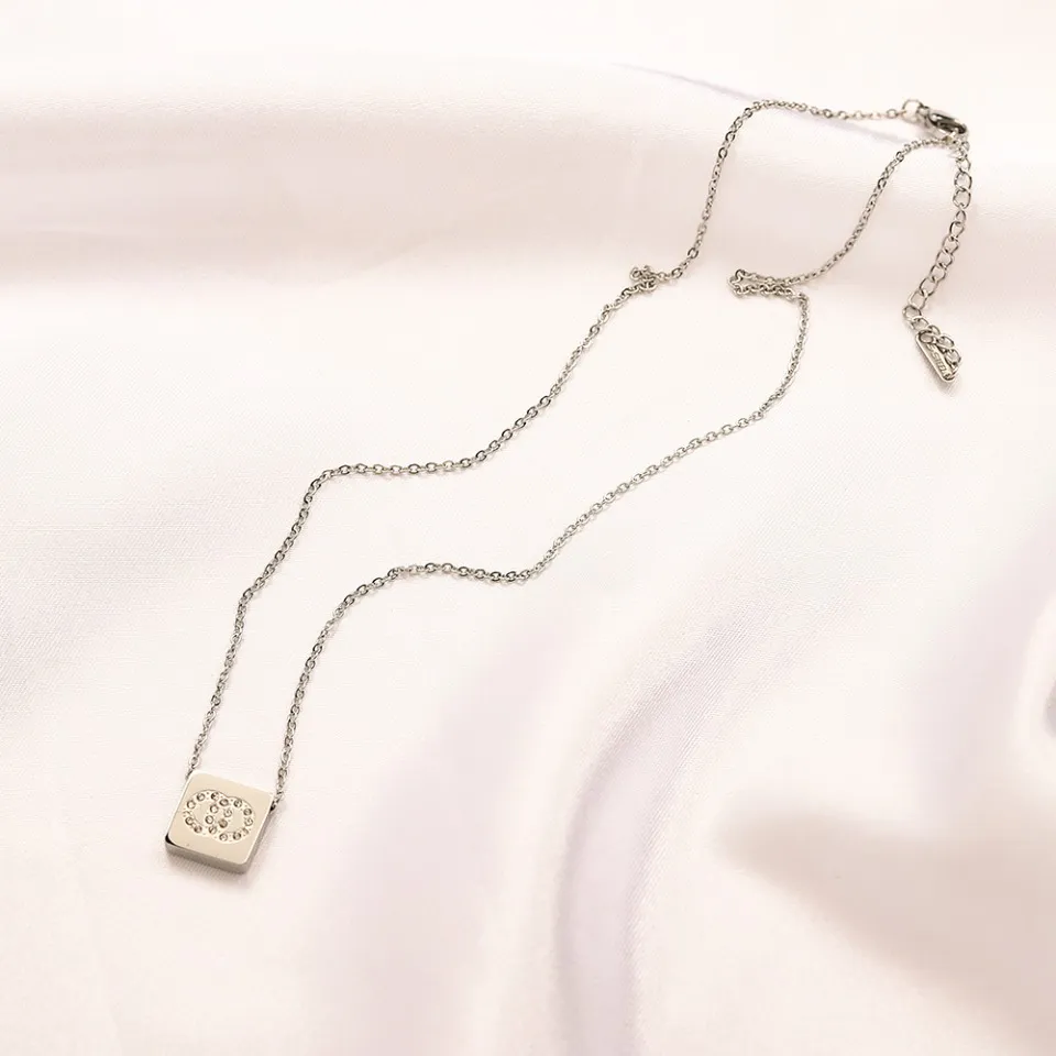 Collar De Carta De Marca De Diseño De Lujo Collares De Acero Inoxidable ...