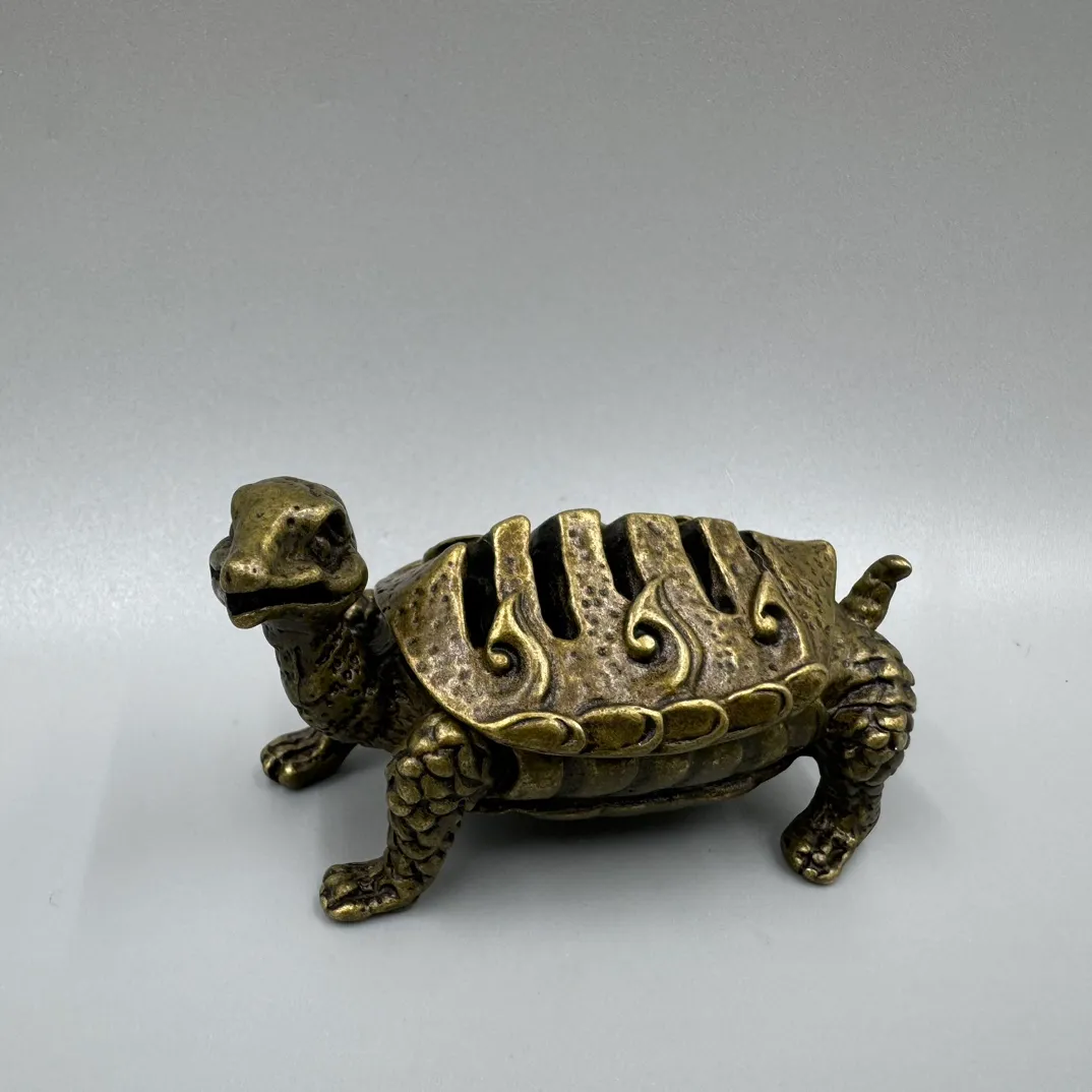 Dynasty Collect Old Copper Tortoise Turtle Incense Burner Censer Statue ...