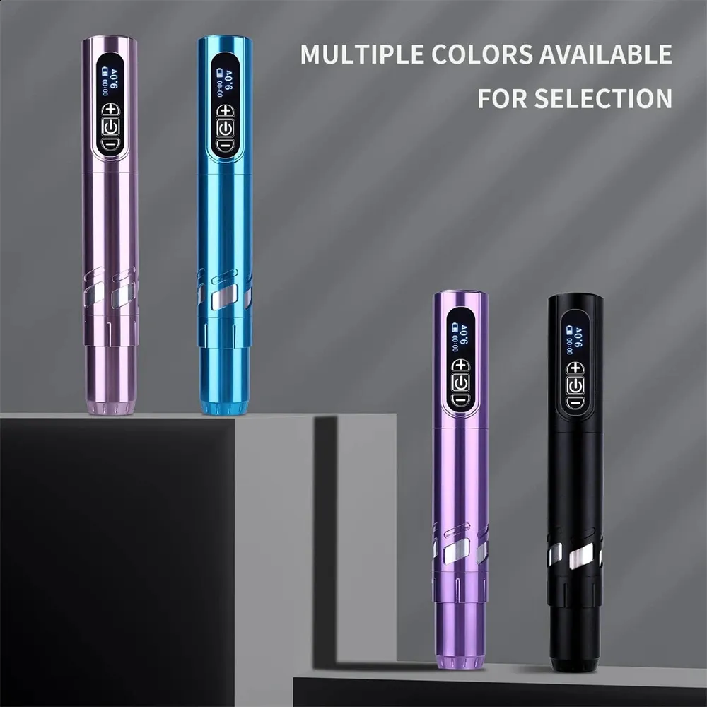 Rechargeable Wireless Tattoo Pen Machine - Dual Battery Rotary for ...