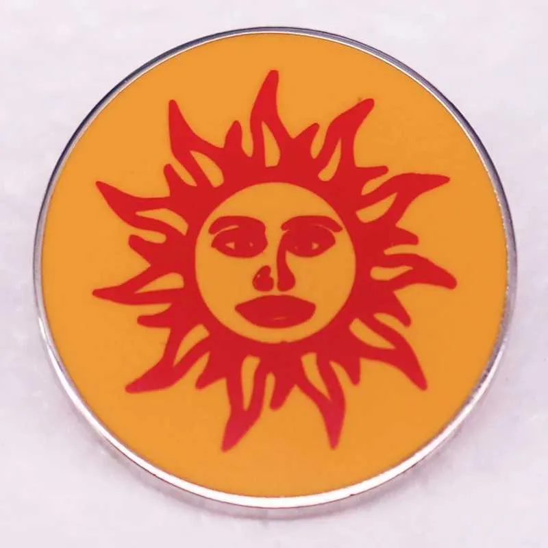 Psychedelic Enamel Pin: Orange Sunshine Badge | LSD Meme Brooch Jewelry ...