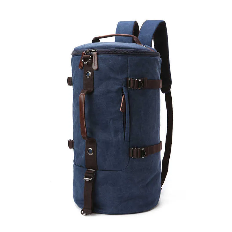 DHgate.com:Canvas Cylinder Backpack: Large Capacity, Double/Single ...