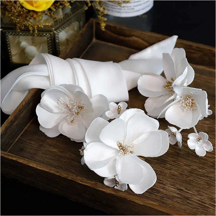 Bridal Hair Band Set - 2 Pack French Flower Hair Accessories for Women ...