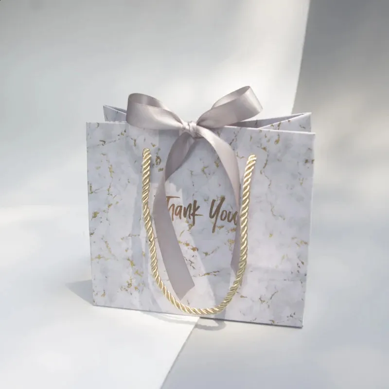 Marble Grey Portable Gift Bag for Christmas, Wedding, Baby Shower ...