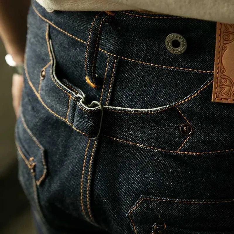Red Tornado High Waist Raw Indigo Selvage Unwashed low rise denim jeans ...