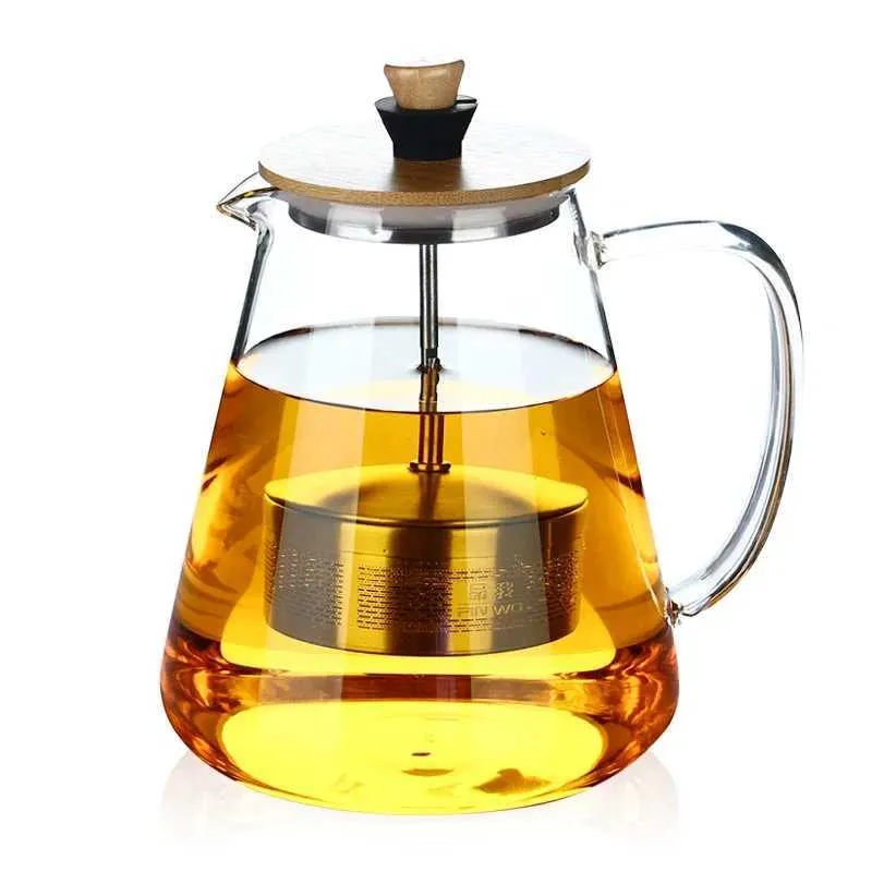 Borosilicate Glass Tea Kettle With Stainless Steel Infuser Heat ...