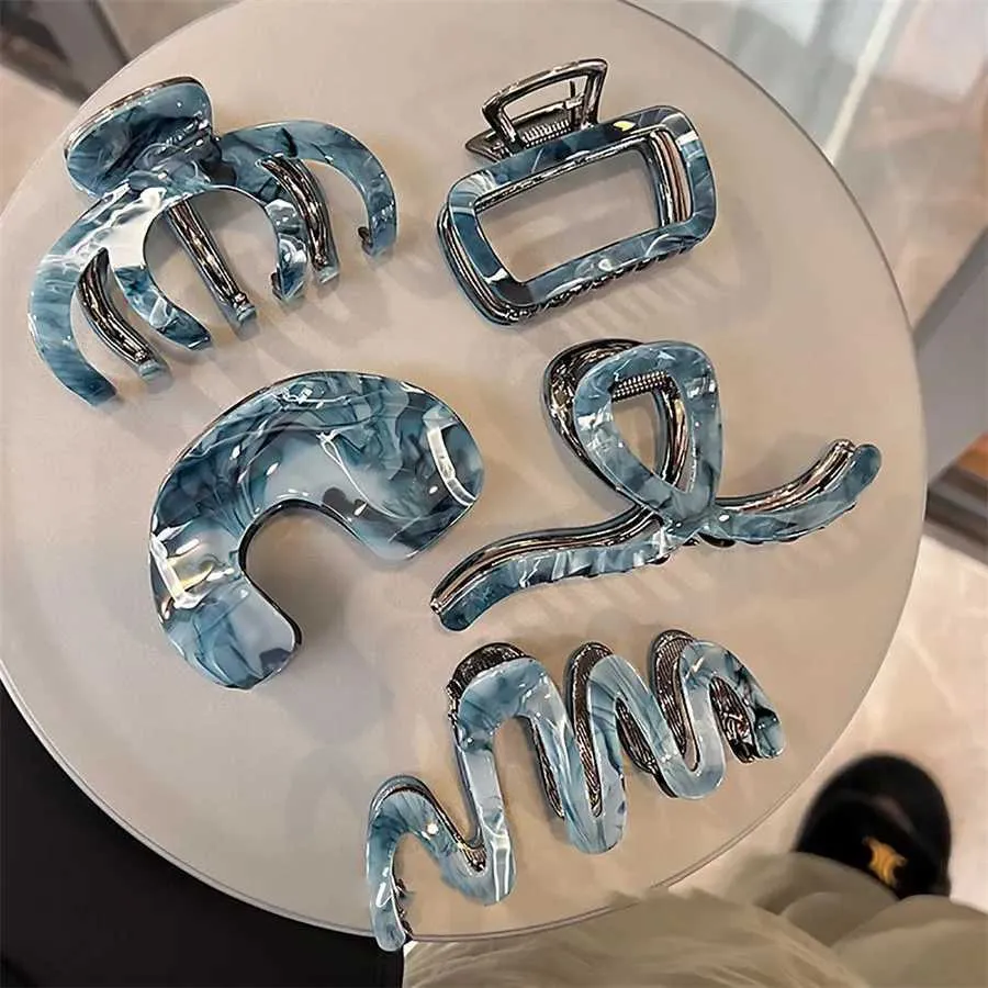 Metal Shark Clip Hair Headband for Women - Large Volume Hair, High-End ...