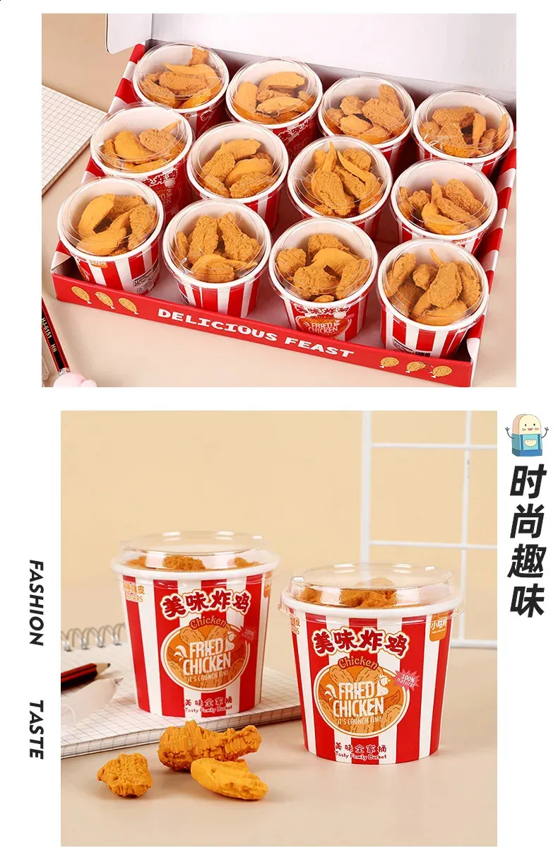 9 Pack Cartoon Fried Chicken Erasers - Cute Rubber Chicken Legs for ...
