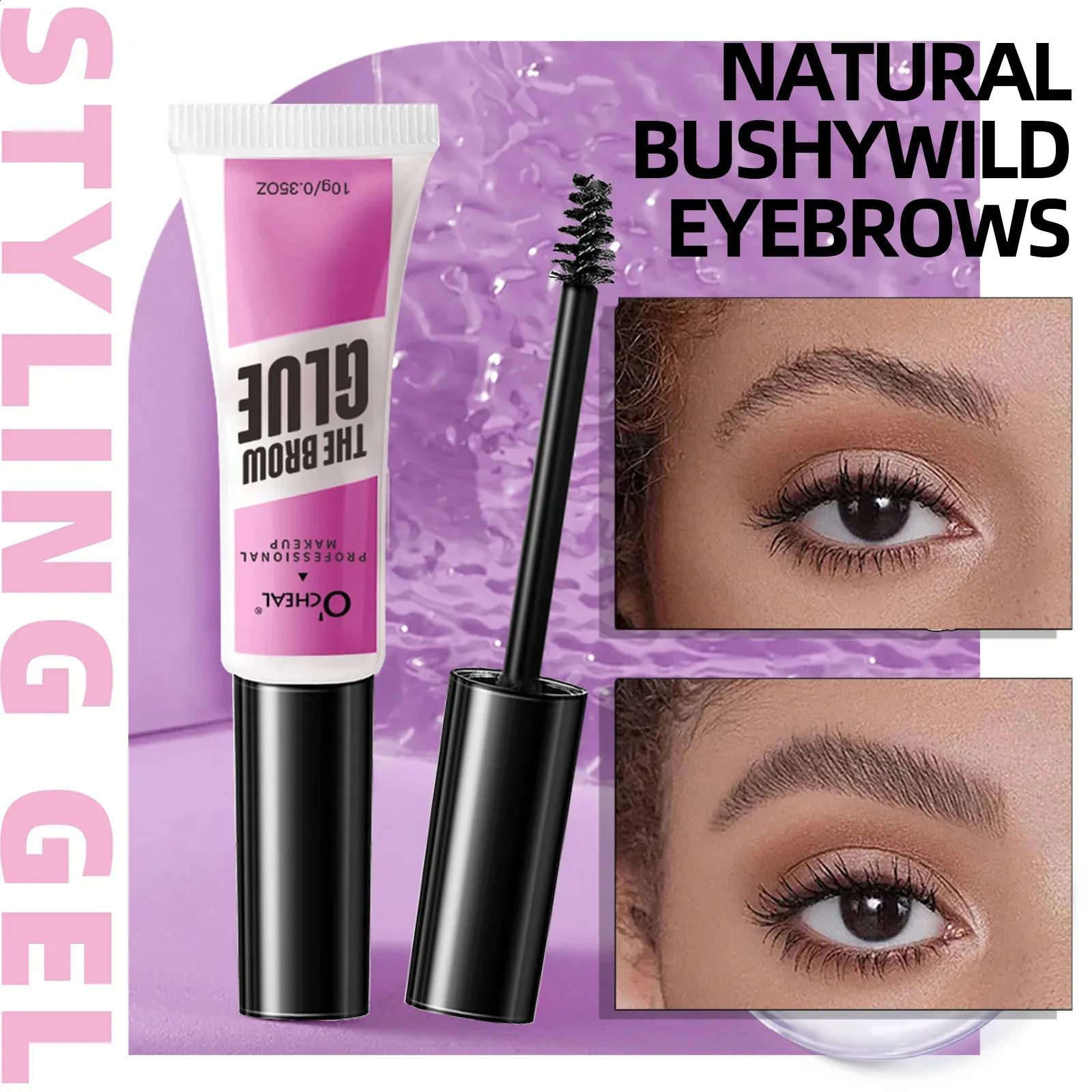 Eyebrow Setting Gel: Natural Styling, Waterproof Eyebrow Makeup, Transparent Quick Dry Brow Wax ...