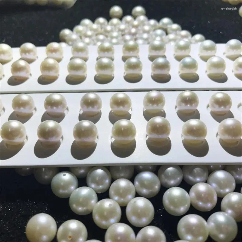 Freshwater Round Pearls With Half Hole Beads 2A, 3A High Quality ...