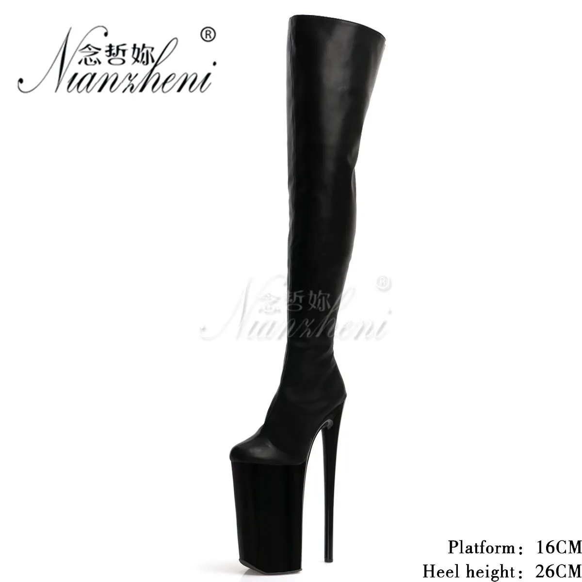 10 Inch Platform Over The Knee Boots - Exotic Dance Heels, Round Toe ...