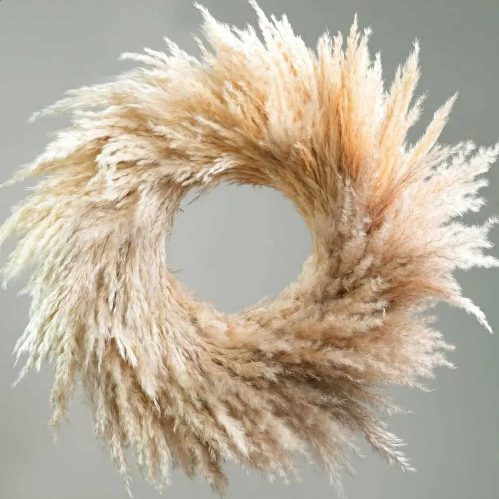 Natural Pampas Grass Wreath For Boho Pampas Grass Wall Decor, All ...
