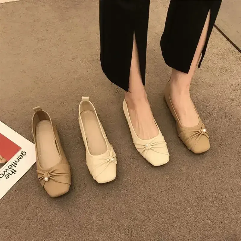 Comfortable Summer Shoes - Fashion Women's Flats, Square Toe Dress ...