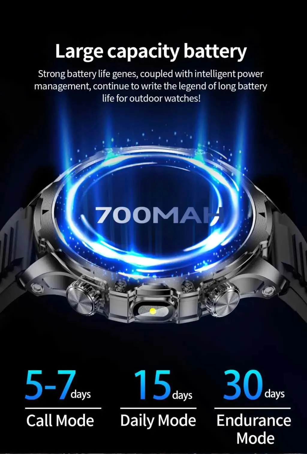 DHgate.com:AK75 Rugged Smartwatch with Flashlight | Fitness Tracker ...