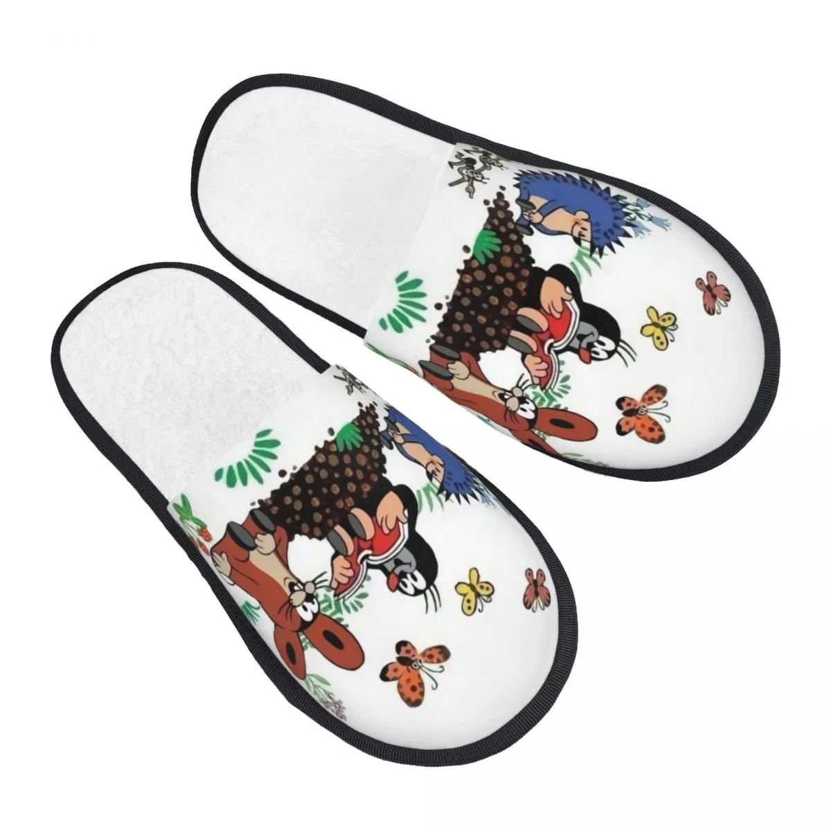 Custom Mole Krtek Cartoon Soft Memory Foam House Christmas Slippers For ...