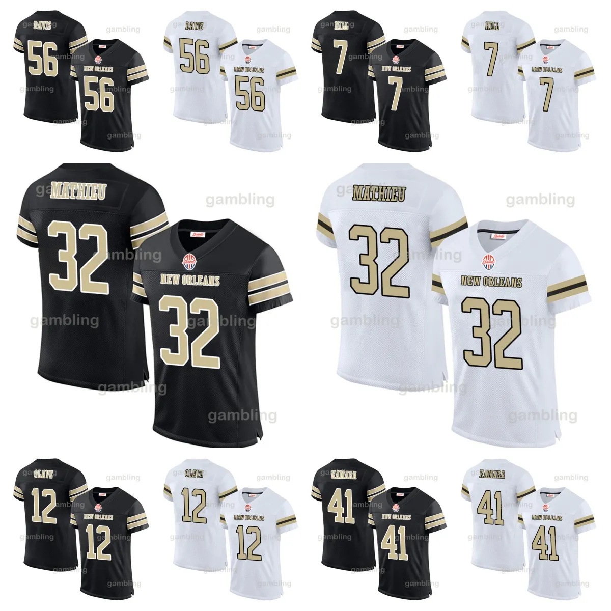 Custom Tyrann Mathieu American Football Shirts For Men And Youth Stitched With Chris Olave ...