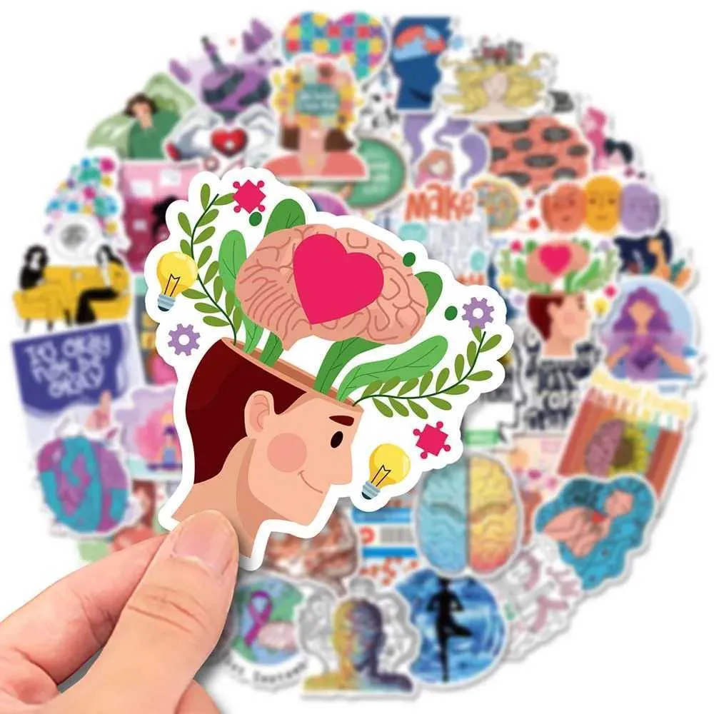 Kids' Cartoon Graffiti Stickers - Fun Psychological Health Decals for ...