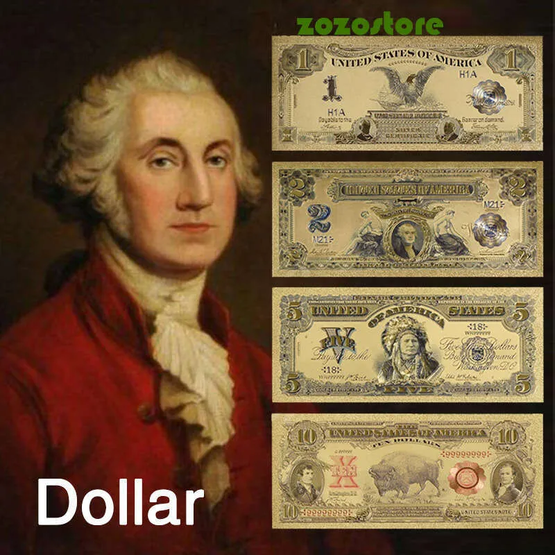 Rare America Edition 24K Gold Banknote Dead Set 1899&1901 Paper Money ...