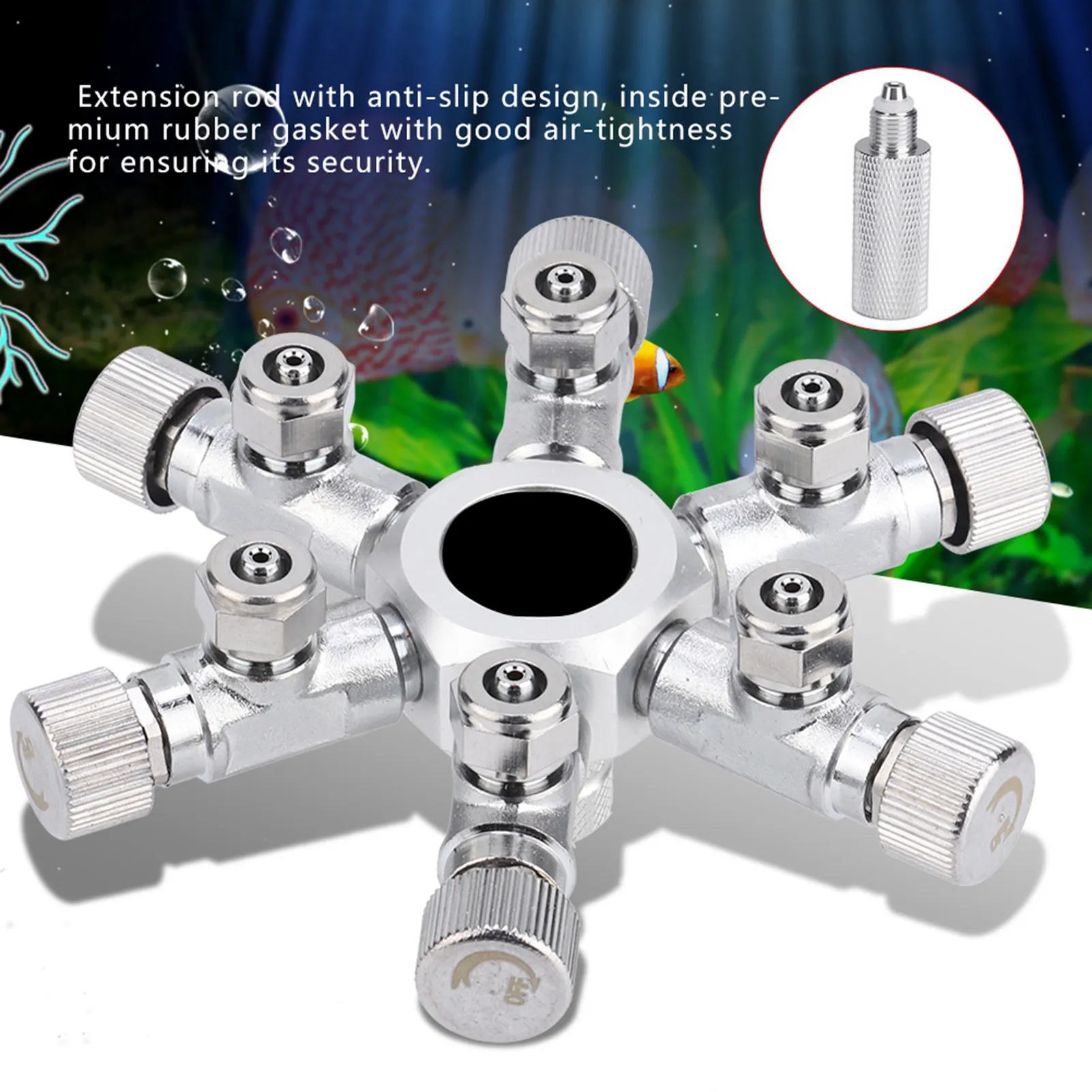 Multi Way CO2 Splitter Valve | Regulator For Aquarium Fish Tank 2/3/4/6 ...