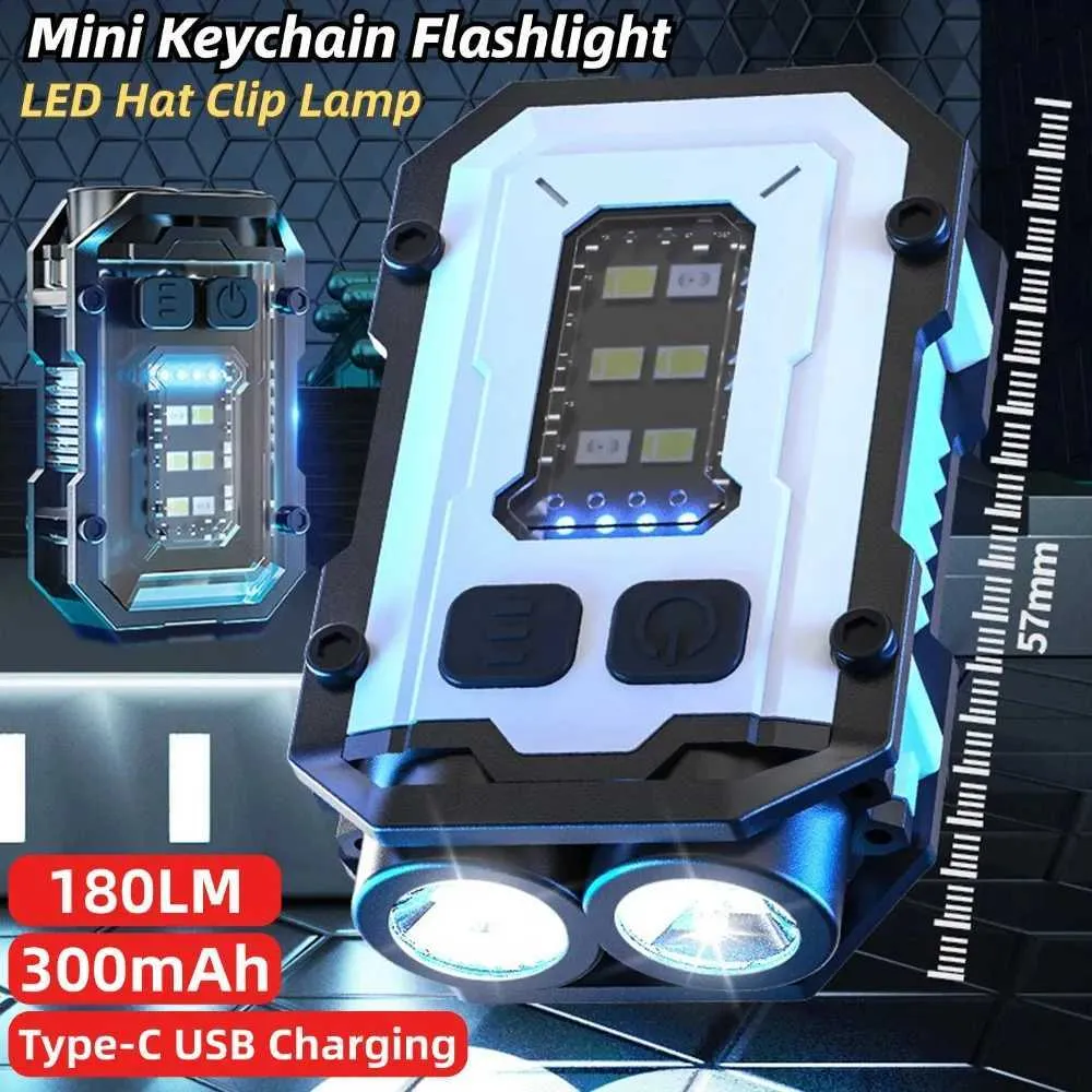 Mini flashlight keychain light 180 lumens handheld portable LED ...