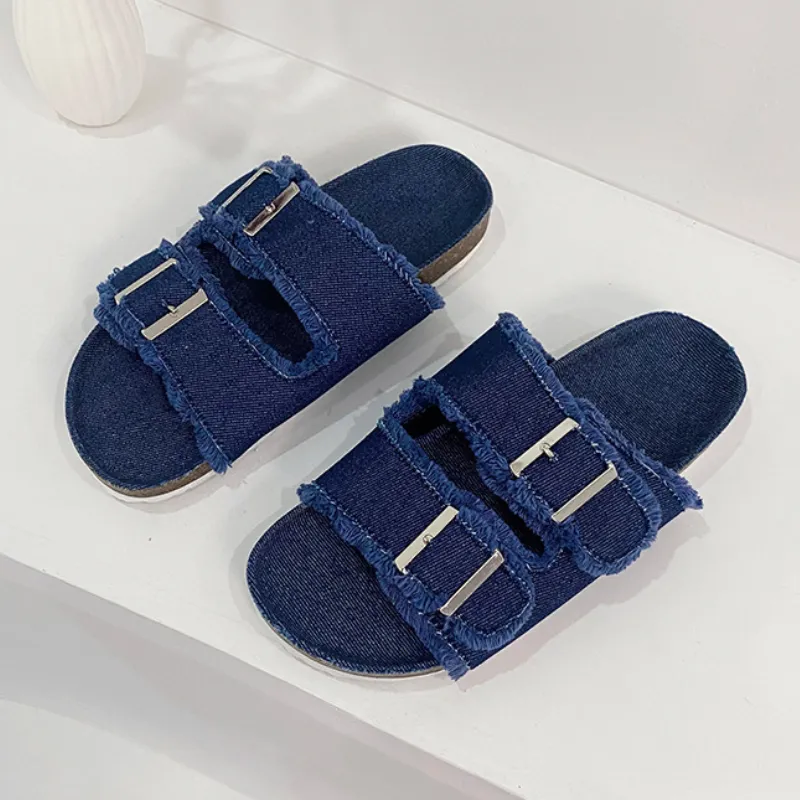 Summer Beach Slides: Women's Flat Canvas Slippers - Shop Now! Best ...