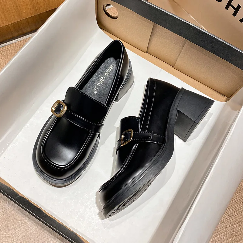 2024 New Round Head Retro Small Leather Shoes Spring... From ...