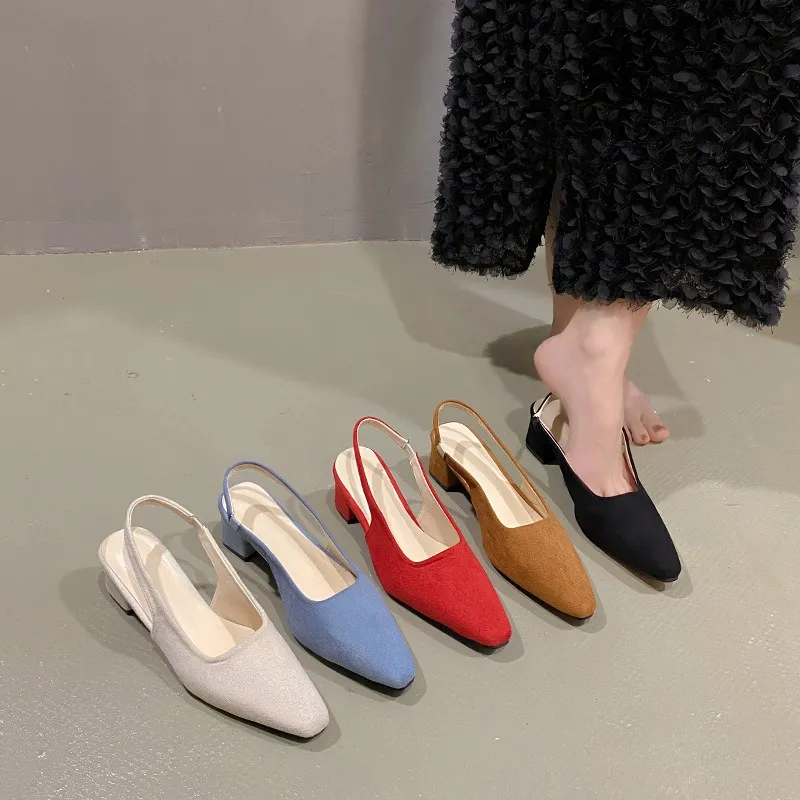 Elegant Closed Toe Slingback Heels: Summer Women's Sandales ...