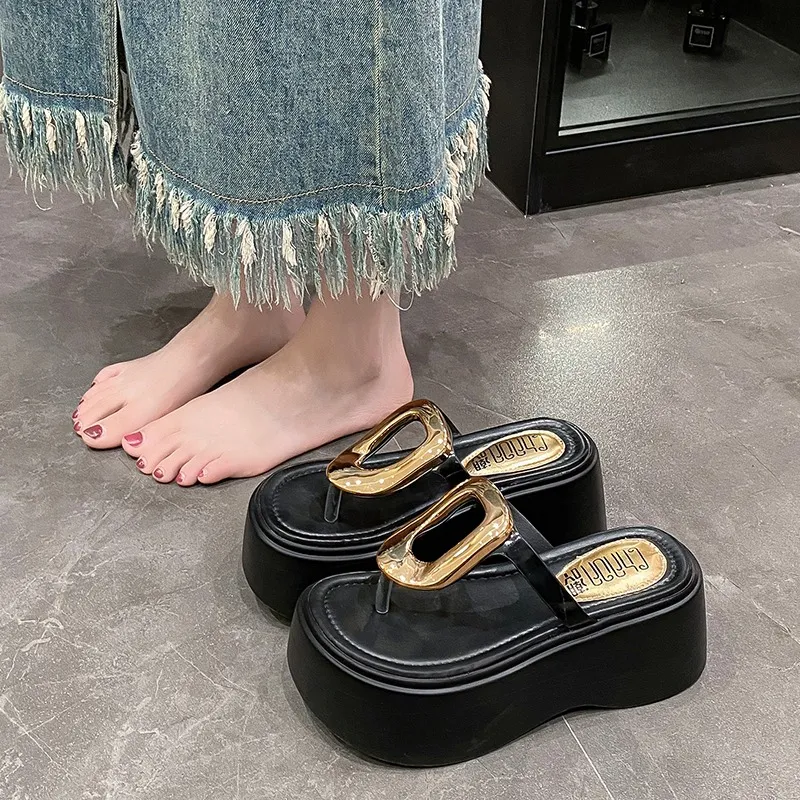 Chunky Platform Wedge Sandals: 7.5cm Summer Beach Flip-Flops - Shop Now ...