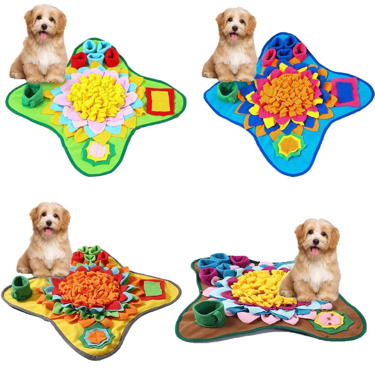 Dog Snuffle Mat with Interactive Feed Puzzle - Enriched Comfort ...