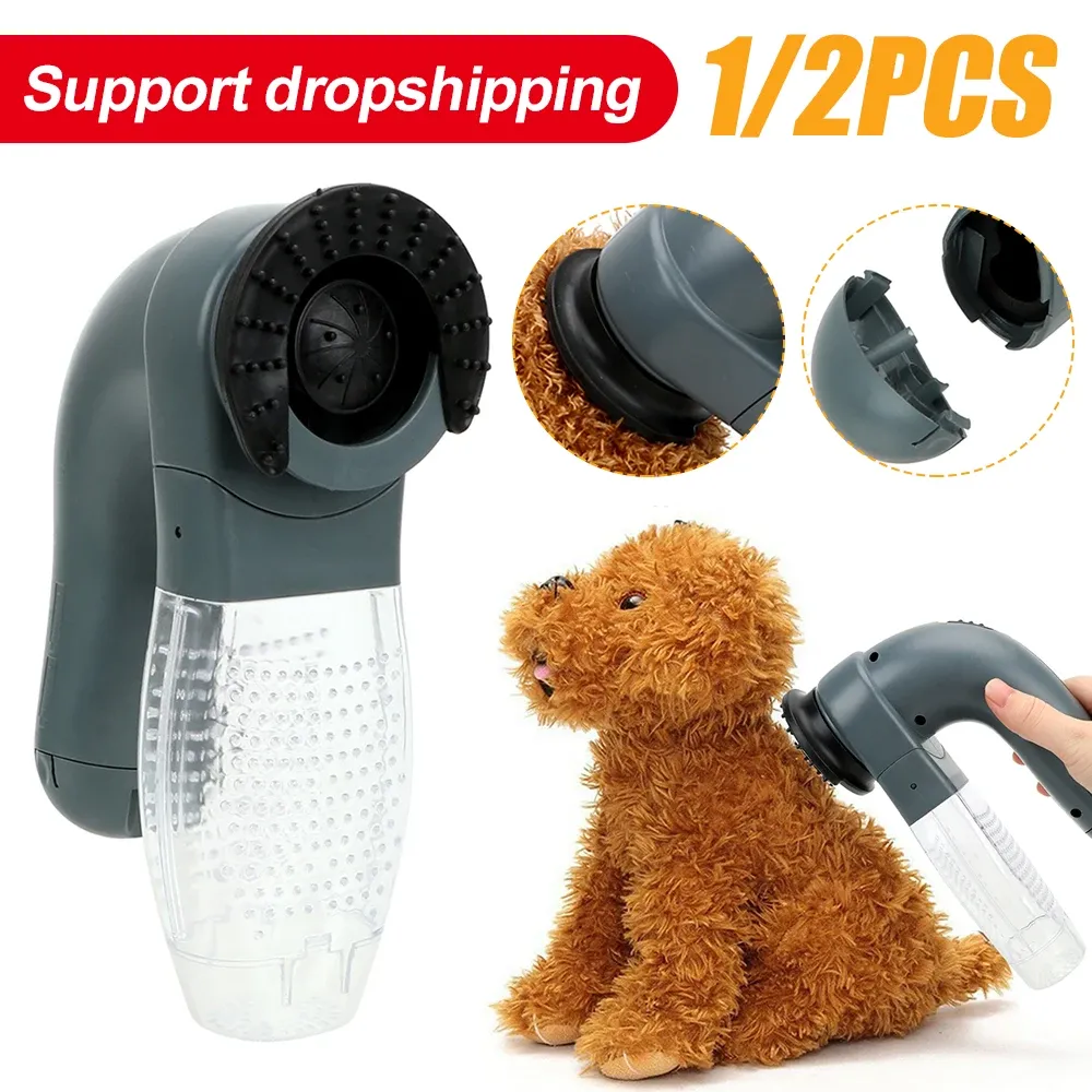 Portable Pet Hair Vacuum Cleaner - Rechargeable Fur Remover Brush for ...