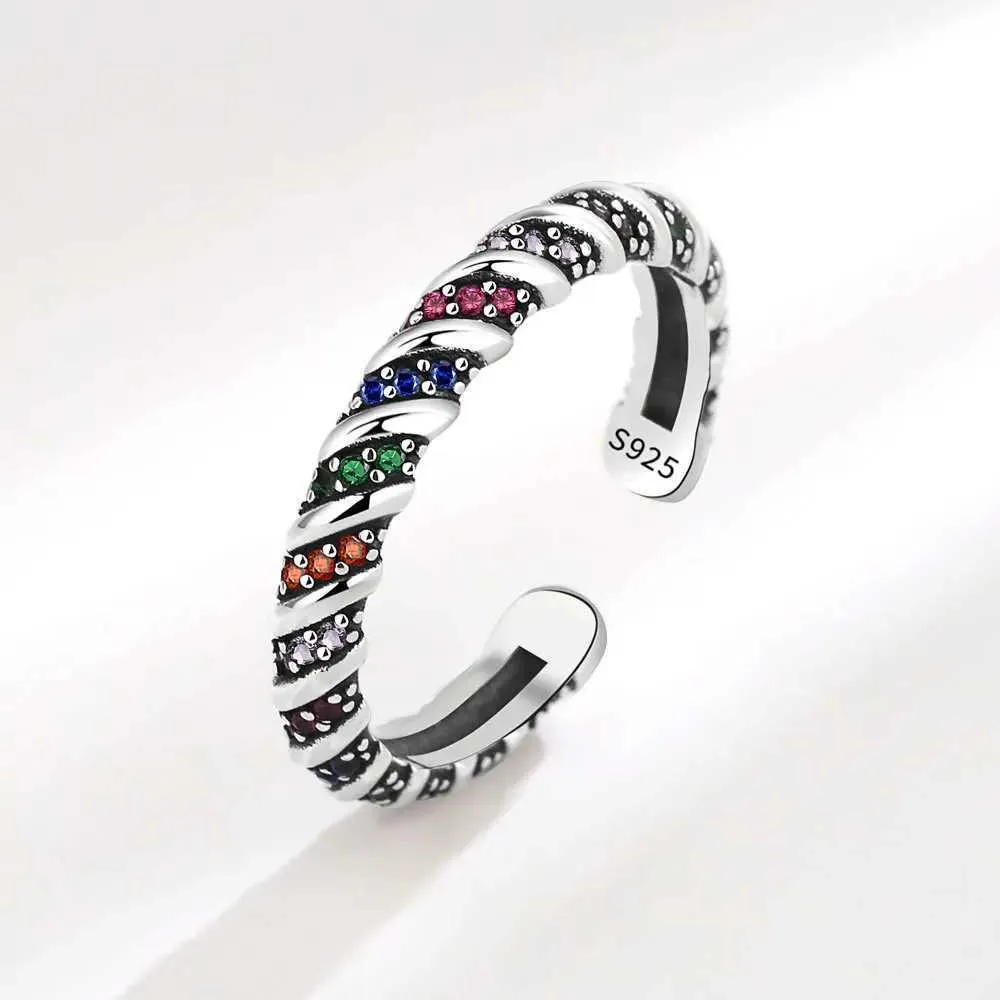 Thai Silver Crystal Twist Cross Charm Bracelet for Women - Elegant ...