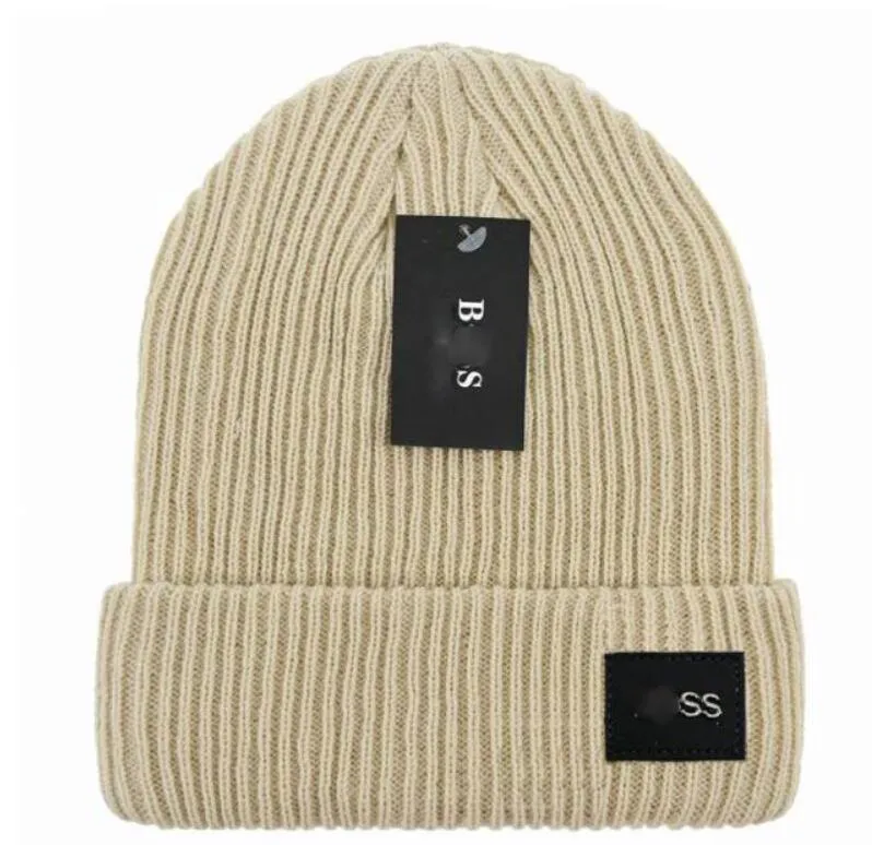 Mens Designer winter stripe BOSS Beanie Knitted Snapback Beanies Ski ...