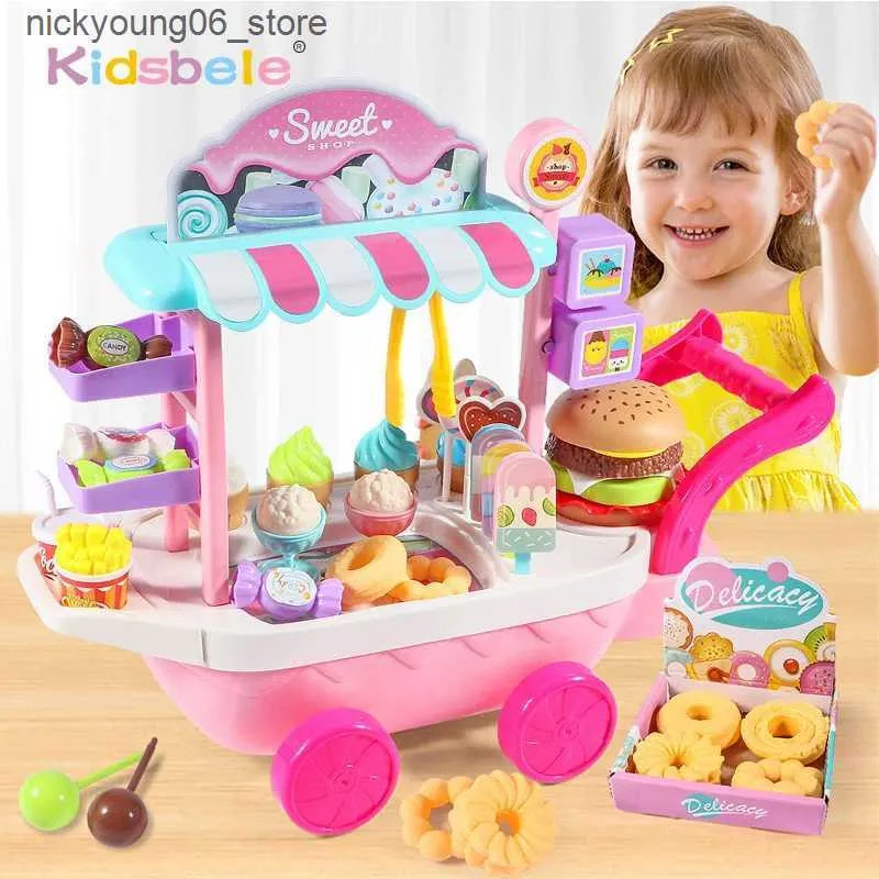 Mini Ice Candy Trolley Kitchen Toy Set Educational Play Shopping Cart ...