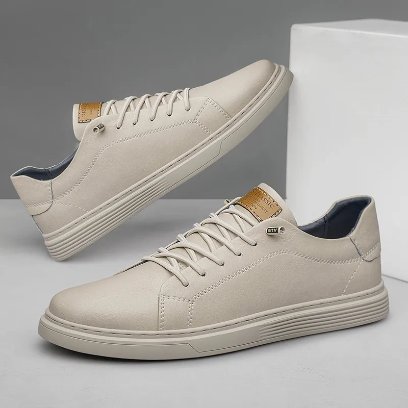 Men's Italian Black Genuine Leather Oxford white...