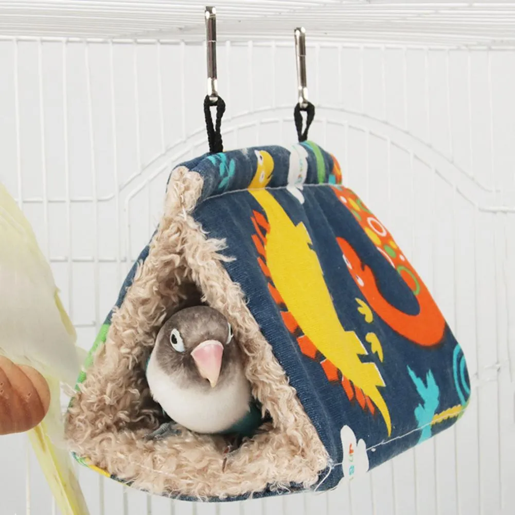 Cozy Bird Nook: Bright & Warm Cotton Triangle Nest - Perfect Little Pet ...