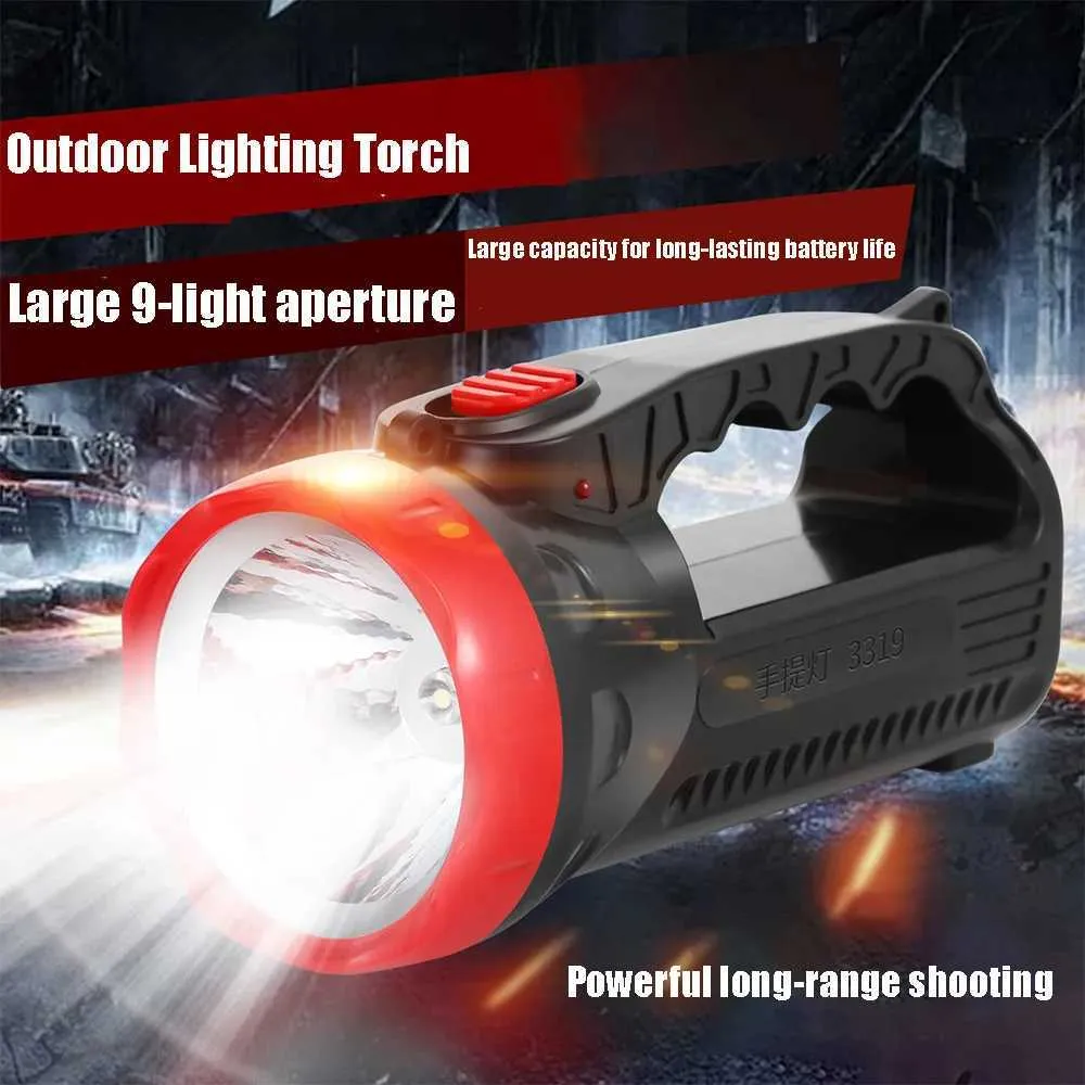 LED Rechargeable Flashlight High Power Outdoor Strong Light Searchlight ...