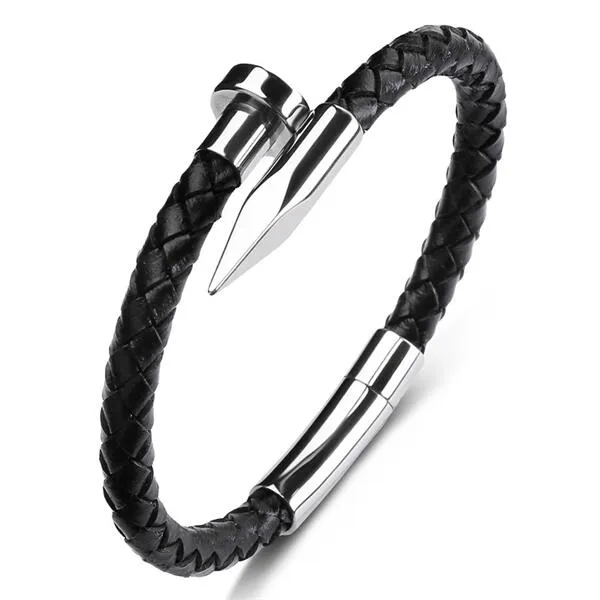 Woven steel nail bracelet store