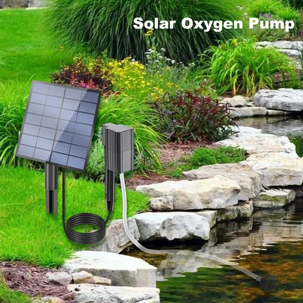 2.5W Waterproof Solar Aerator Kit With Pipe And Oxygen Solar Powered ...