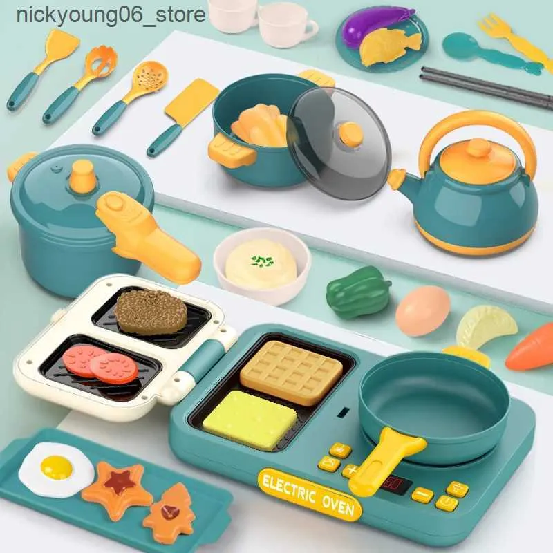 Interactive Play Kitchen Toy Set with Lights & Sounds - Mini Food ...
