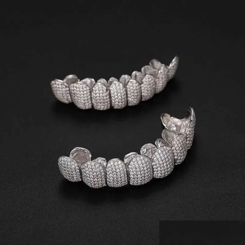 Customizable Moissanite Dental Iced Out Gold Grillz With 925 Silver ...