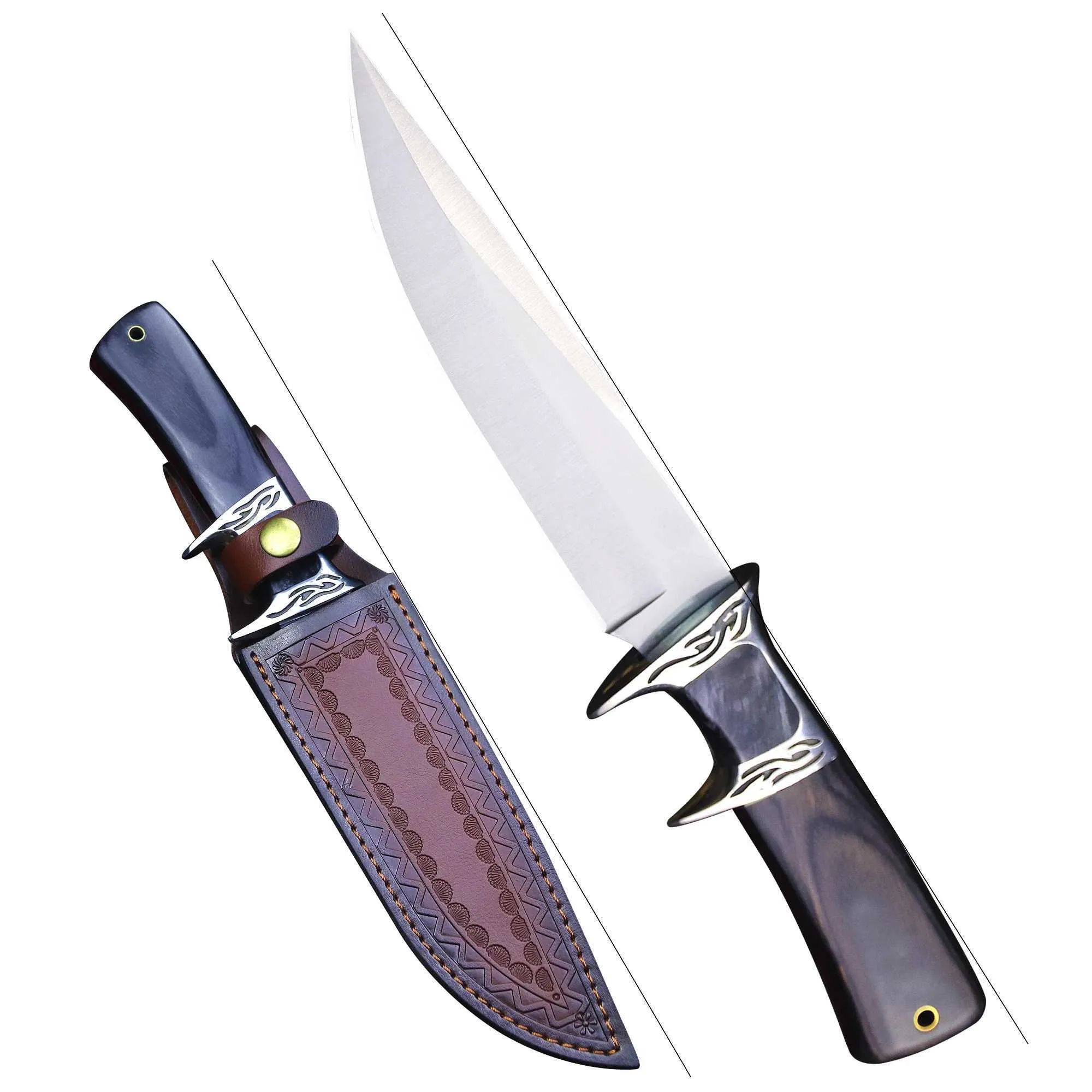 Outdoor Cooking Knife DEHONG USA Tactical Knife: 440C Steel Hunting ...