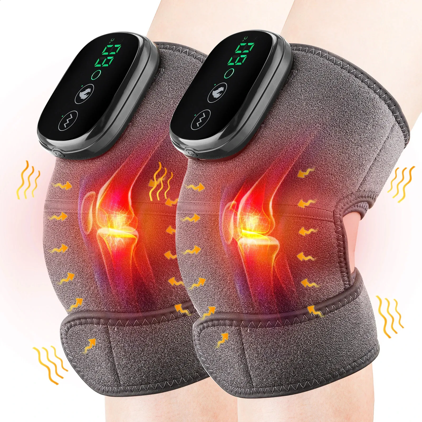Electric Knee Temperature Knee Massager With Vibration Therapy For Muscle Relaxation, Shoulder ...
