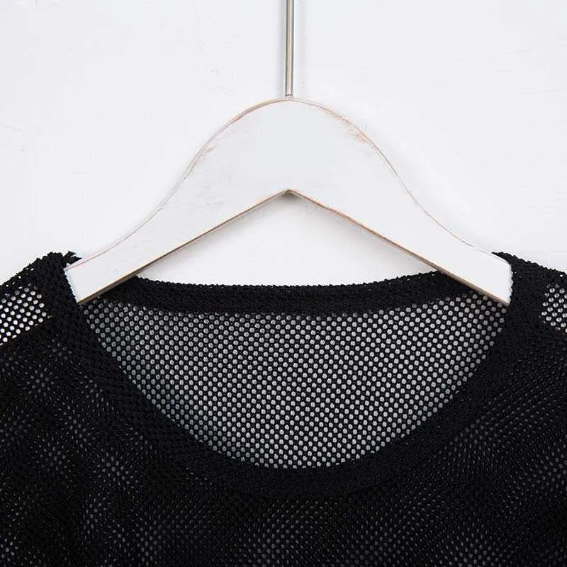 Women's Mesh Hollow Out Yoga T-Shirt - Breathable, Quick Drying, Short ...