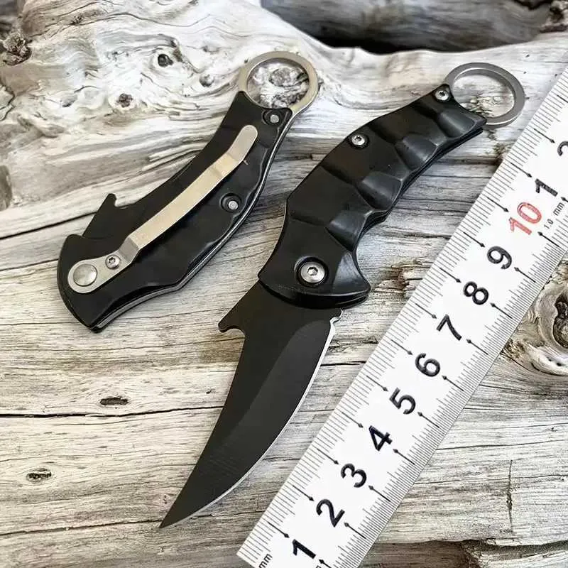 Karambit Folding Knife With Finger Ring Stainless Steel Camping Knife ...