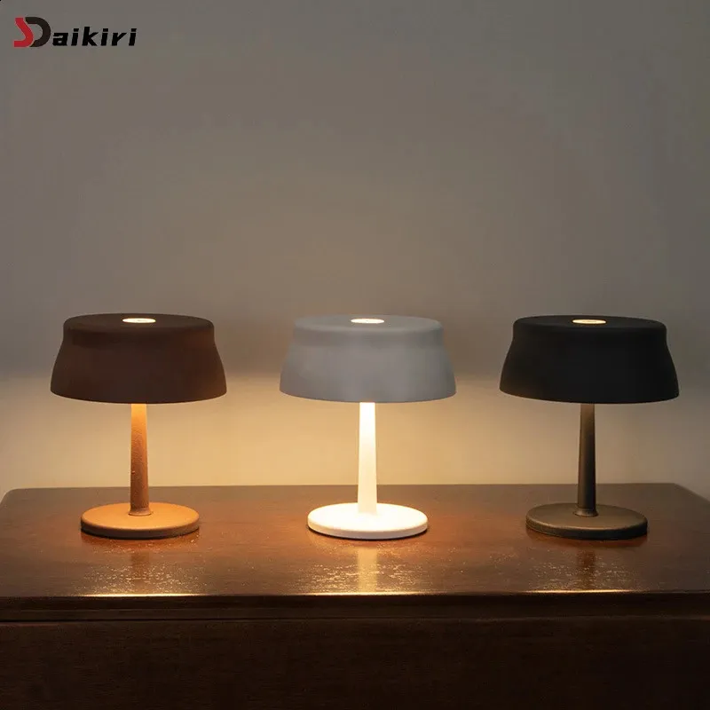 Wireless Charging Mushroom Touch Lamp - Retro Nordic LED Desk Light for ...