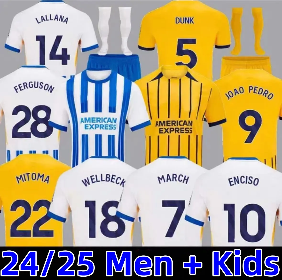 2025 BHAFC Soccer Jerseys: Mitoma, Ansu Fati, Joao Pedro, Ferguson ...