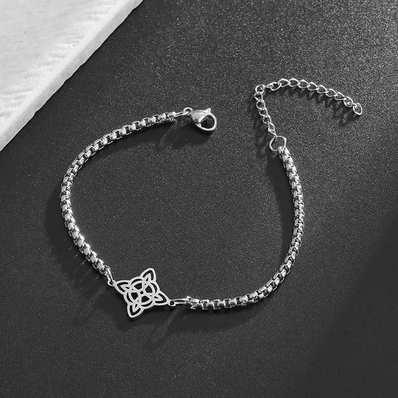 Retro Irish Talisman Bracelet Stainless Steel Witch Tie The Knot ...
