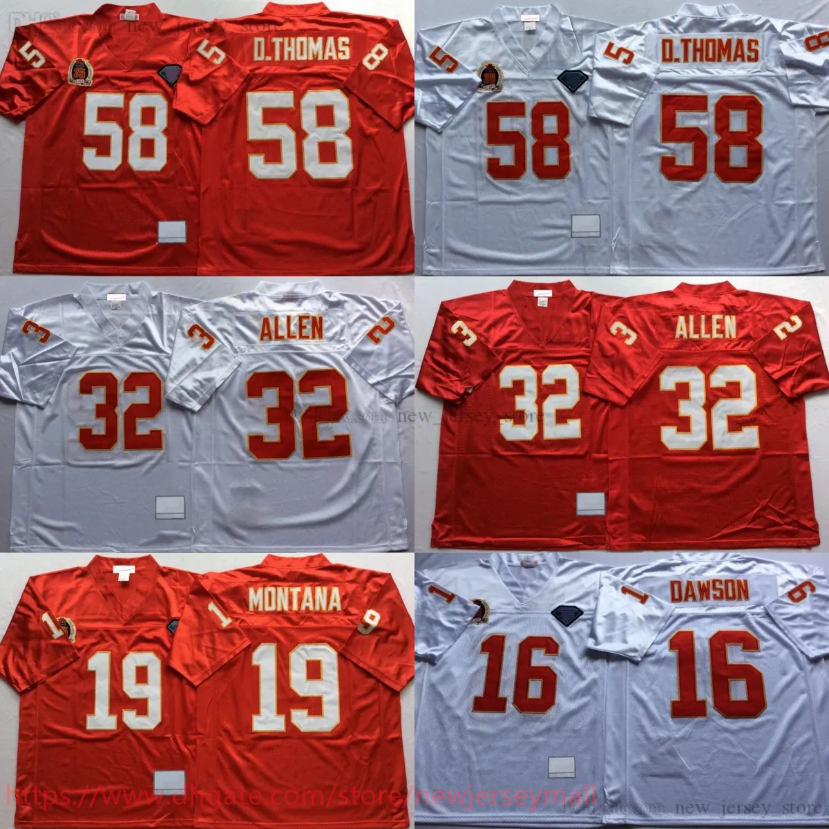 College 1994 Throwback Football 58 Derrick Thomas Jersey Retro Stitched ...