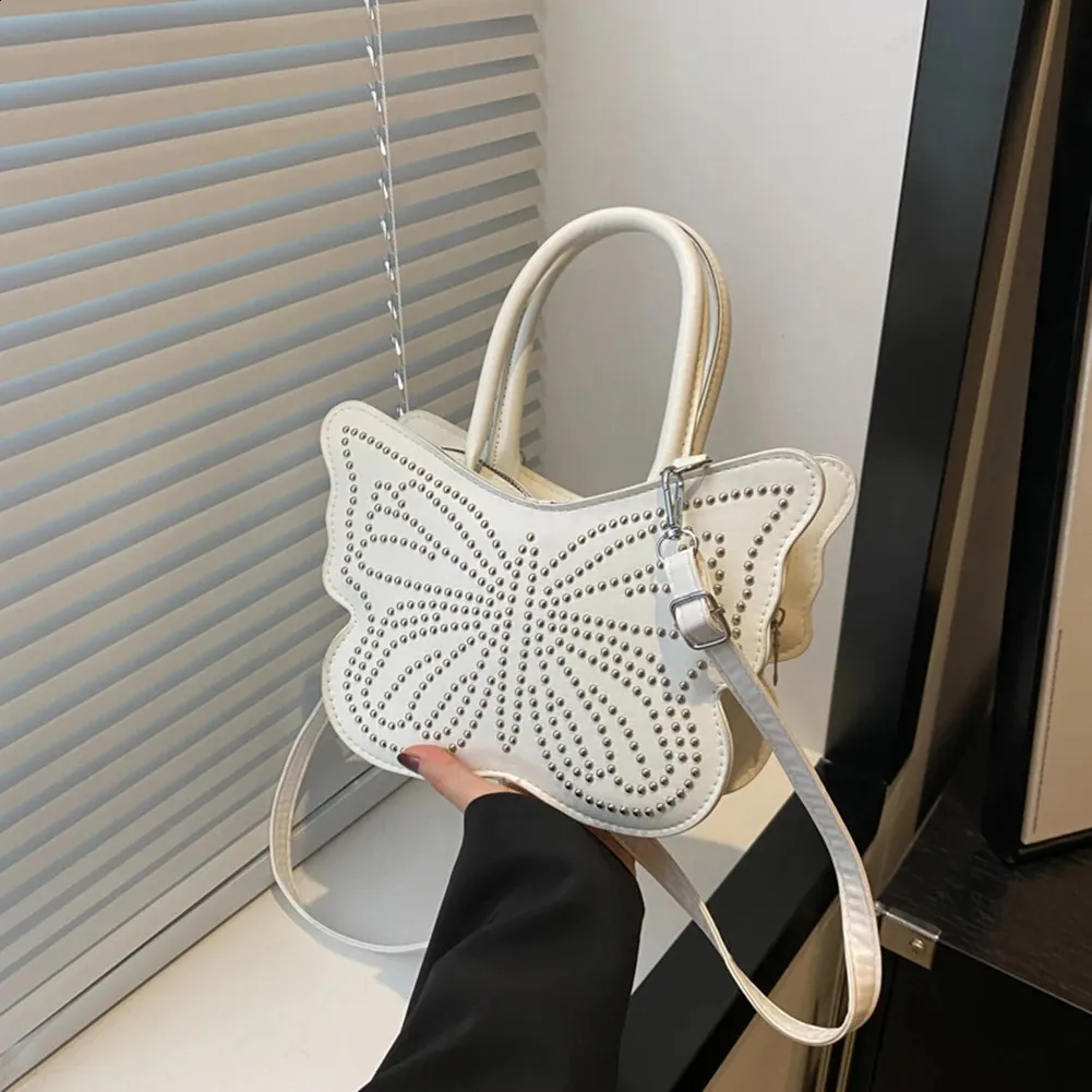 Silver & Black Butterfly Creative Women's Chain Shoulder Bag with Coin ...